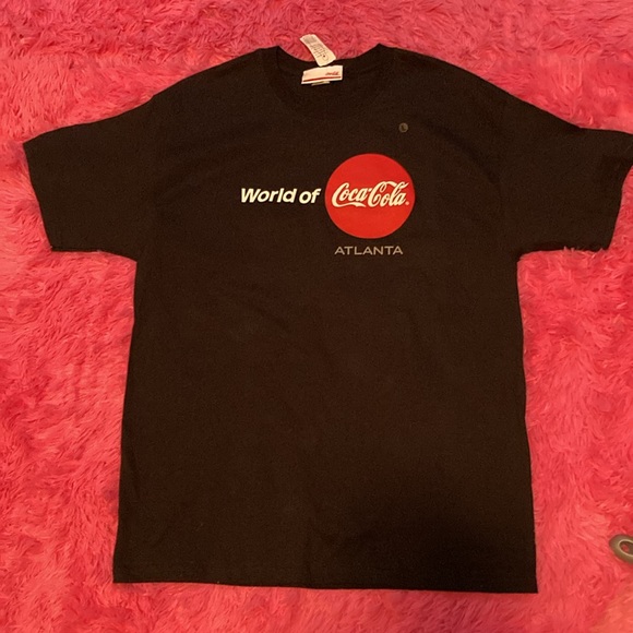 Coca Cola | Tops | World Of Cocacola Atlanta Black With Screen Print ...